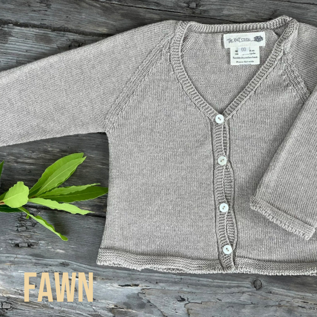 Fine Knit Cardigan 100% Organic Cotton | The Knit Studio – theknitstudio